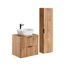 BADM&Ouml;BEL 60.6cm Adriel 2er-Set Holz in Eichenoptik