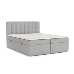 BOXBETT Amaro 180/200 cm Graubeige im Megan Stoff