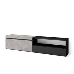 LOWBOARD Zementgrau, 200/35/45cm