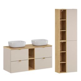 BADM&Ouml;BEL 120.6cm Azel 2er-Set Kaschmir