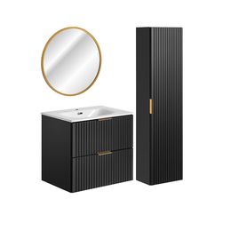 BADM&Ouml;BEL 60.2cm Adriel 2er-Set Mattschwarz