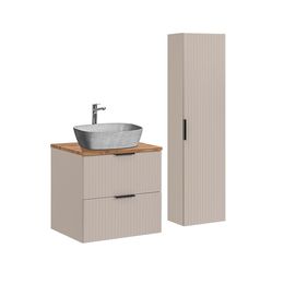 BADM&Ouml;BEL 60.6cm Adriel 2er-Set Beige