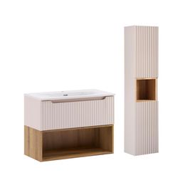 BADM&Ouml;BEL 81cm Riva 2er-Set Kaschmir