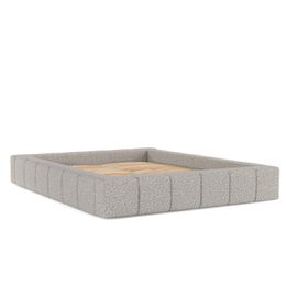 POLSTERBETT Kea mit Stauraum 160/200 cm Grau im Bubble Stoff