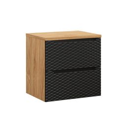 WASCHTISCHUNTERSCHRANK 60cm Elora Schwarz und Holz