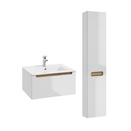 BADM&Ouml;BEL 60cm Livia 2er-Set Wei&szlig;