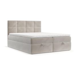 BOXBETT Velto 200/200 cm Hellbeige im Paros Stoff