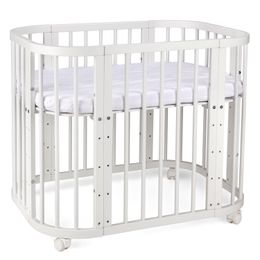 BABYBETT WHITE, 5in1 mit Matratze