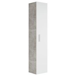 Badplaats BADEZIMMERSCHRANK Pluto mit 1 T&uuml;r Beton Grau - 30 x 30 x 150 cm