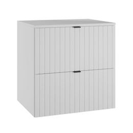 Badplaats WASCHBECKENUNTERSCHRANK Nile 2 Schubladen Wei&szlig; - 60 x 47 x 61 cm