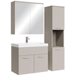 Badplaats BADM&Ouml;BEL-SET Montreal 4 Teile Spiegelschrank Cashmere - 60 x 35 x 51 cm