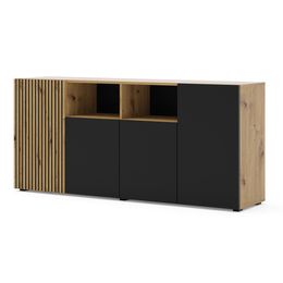 SIDEBOARD Nera Holz und Schwarz