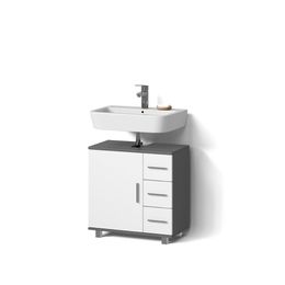 WASCHBECKENUNTERSCHRANK Eisak Anthrazit 60 x 60.8 cm