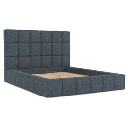 POLSTERBETT Skiathos mit Stauraum 180/200 cm Marineblau im Modesto Stoff