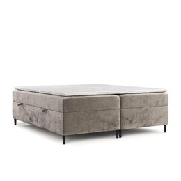 BOXBETT Theo 200/200 cm Beige im Lotta Stoff
