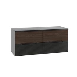 WASCHTISCHUNTERSCHRANK 120.6cm Sylla Schwarz und Holz