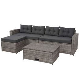 MCW POLY-RATTAN GARNITUR Grau, Anthrazit