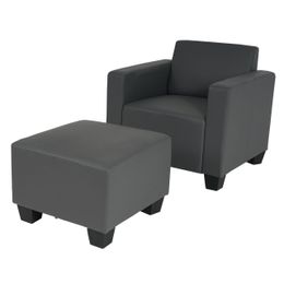 MCW SESSEL MIT OTTOMANE Grau