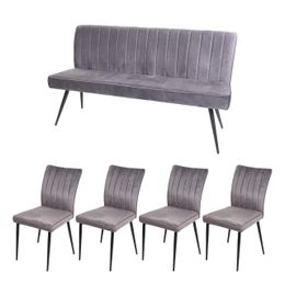 MCW ESSZIMMER-SET Grau 5er-Set
