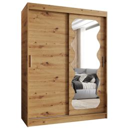 SCHIEBET&Uuml;RENSCHRANK mit Spiegel SPOTI 200/150/62 2-t&uuml;rig