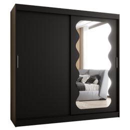 SCHIEBET&Uuml;RENSCHRANK mit Spiegel SPOTI 200/200/62 2-t&uuml;rig