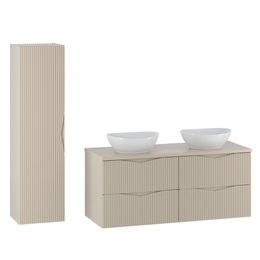 BADM&Ouml;BEL 120.6cm Tao 2er-Set Kaschmir