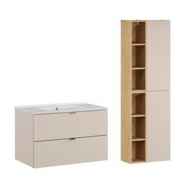 BADM&Ouml;BEL 80cm Azel 2er-Set Kaschmir