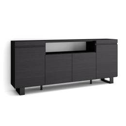SIDEBOARD schwarz, 200/35/87cm