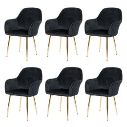 MCW ESSZIMMERSTUHL Schwarz 6er-Set