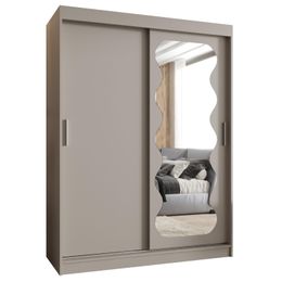 SCHIEBET&Uuml;RENSCHRANK mit Spiegel SPOTI 200/150/62 2-t&uuml;rig