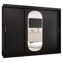 SCHIEBET&Uuml;RENSCHRANK mit Spiegel ROYAL 200/250/62 3-t&uuml;rig