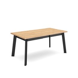 ESSTISCH f&uuml;r 8 G&auml;ste, eiche, schwarz, 167/90/75cm