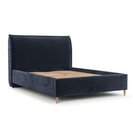 POLSTERBETT Mira 160/200 cm Marineblau im Lotta Stoff