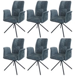 MCW ESSZIMMERSTUHL Blau 6er-Set