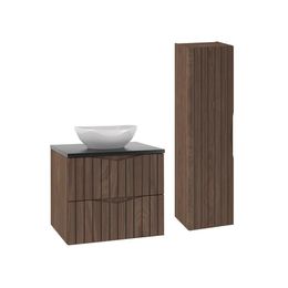 BADM&Ouml;BEL 60.6cm Siena 2er-Set Holz und Schwarz