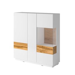 GESCHIRRSCHRANK Andrea Wei&szlig; und Holz