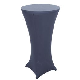 MCW STEHTISCH + HUSSE rund Silber, Anthrazit 2er-Set