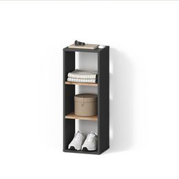 AUFBEWAHRUNGSREGAL Ortello Anthrazit/Goldkraft Eiche 30 x 80.1 cm