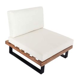 MCW LOUNGE-SESSEL Schwarz, Braun, Cremewei&szlig;
