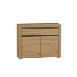 SIDEBOARD Kasla Holz und Anthrazitgrau
