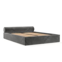 POLSTERBETT Solvo mit Stauraum 200/200 cm Stahl im Kronos Stoff