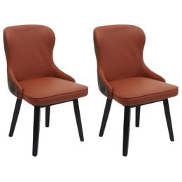 MCW ESSZIMMERSTUHL Rotbraun, Braun 2er-Set