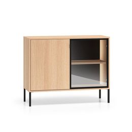 SIDEBOARD Paige Holz und Schwarz