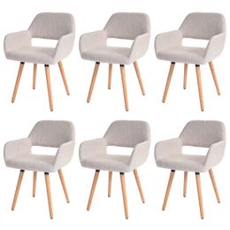 MCW ESSZIMMERSTUHL Cremewei&szlig; 6er-Set