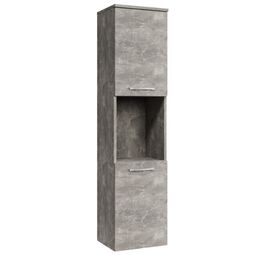 Badplaats BADEZIMMERSCHRANK Montreal mit 2 T&uuml;ren Beton Grau - 30 x 30 x 130 cm