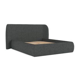 POLSTERBETT Bellano mit Stauraum 180/200 cm Anthrazit im Bubble Stoff