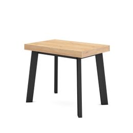 KONSOLENTISCH ausziehbar 58 bis 180cm, f&uuml;r 8 G&auml;ste, eiche, 90/58/73cm