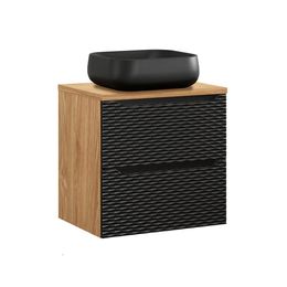 WASCHTISCH 60cm Elora Schwarz und Holz