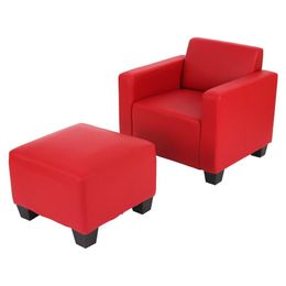 MCW SESSEL MIT OTTOMANE Rot