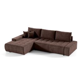 ECKSOFA Jonas 4 Sitzpl&auml;tze Braun